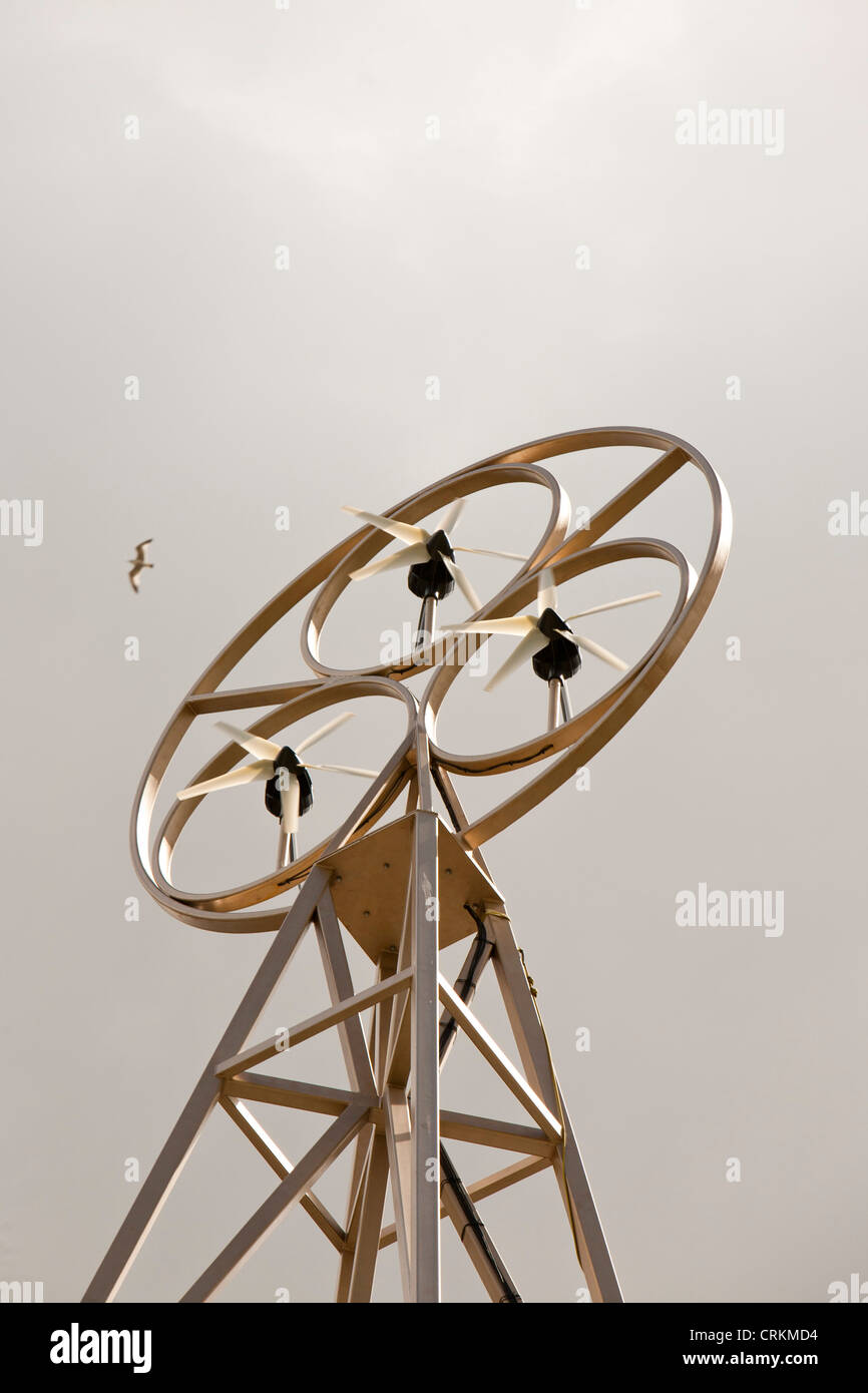 A wind turbine art installation on London's South Bank Stock Photo - Alamy