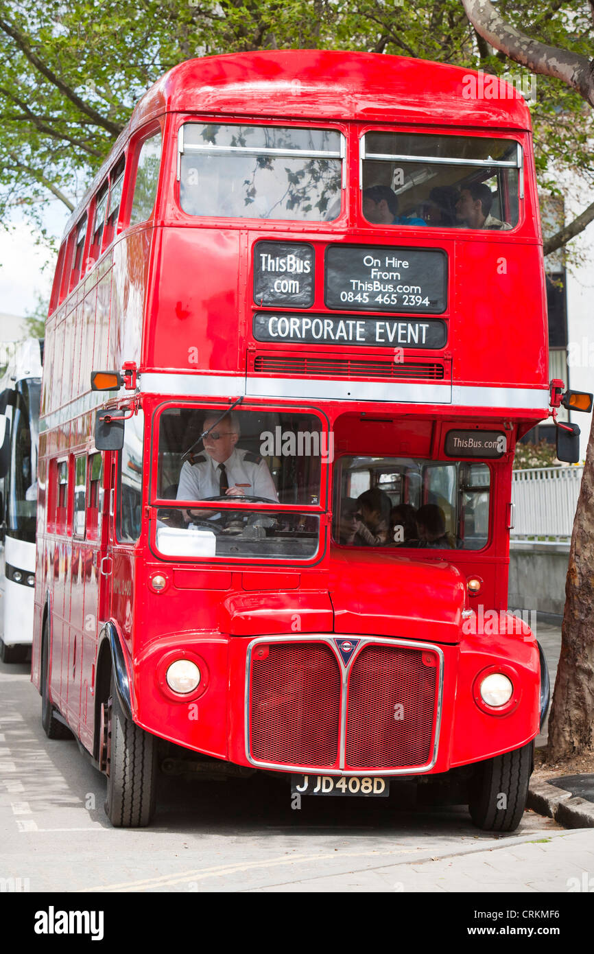An old London Bus on the South Bank, London, UK Stock Photo - Alamy