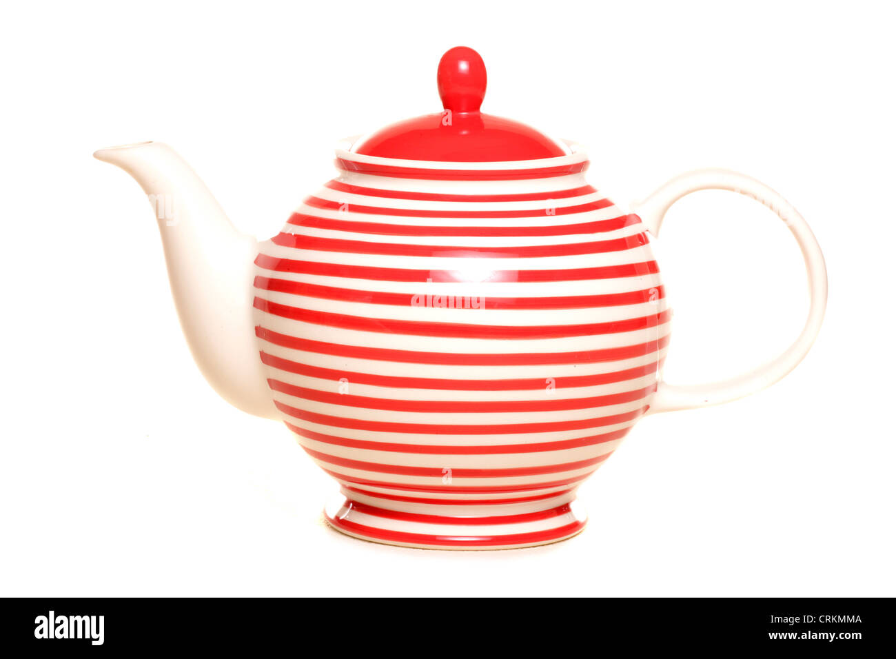 Red white striped teapot Cut Out Stock Images & Pictures - Alamy