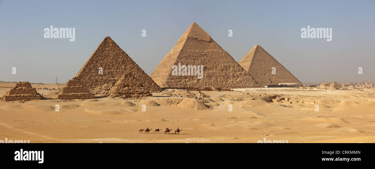Pyramid complex at Giza, Egypt Stock Photo - Alamy