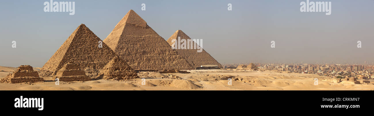 Pyramid complex at Giza, Egypt Stock Photo - Alamy