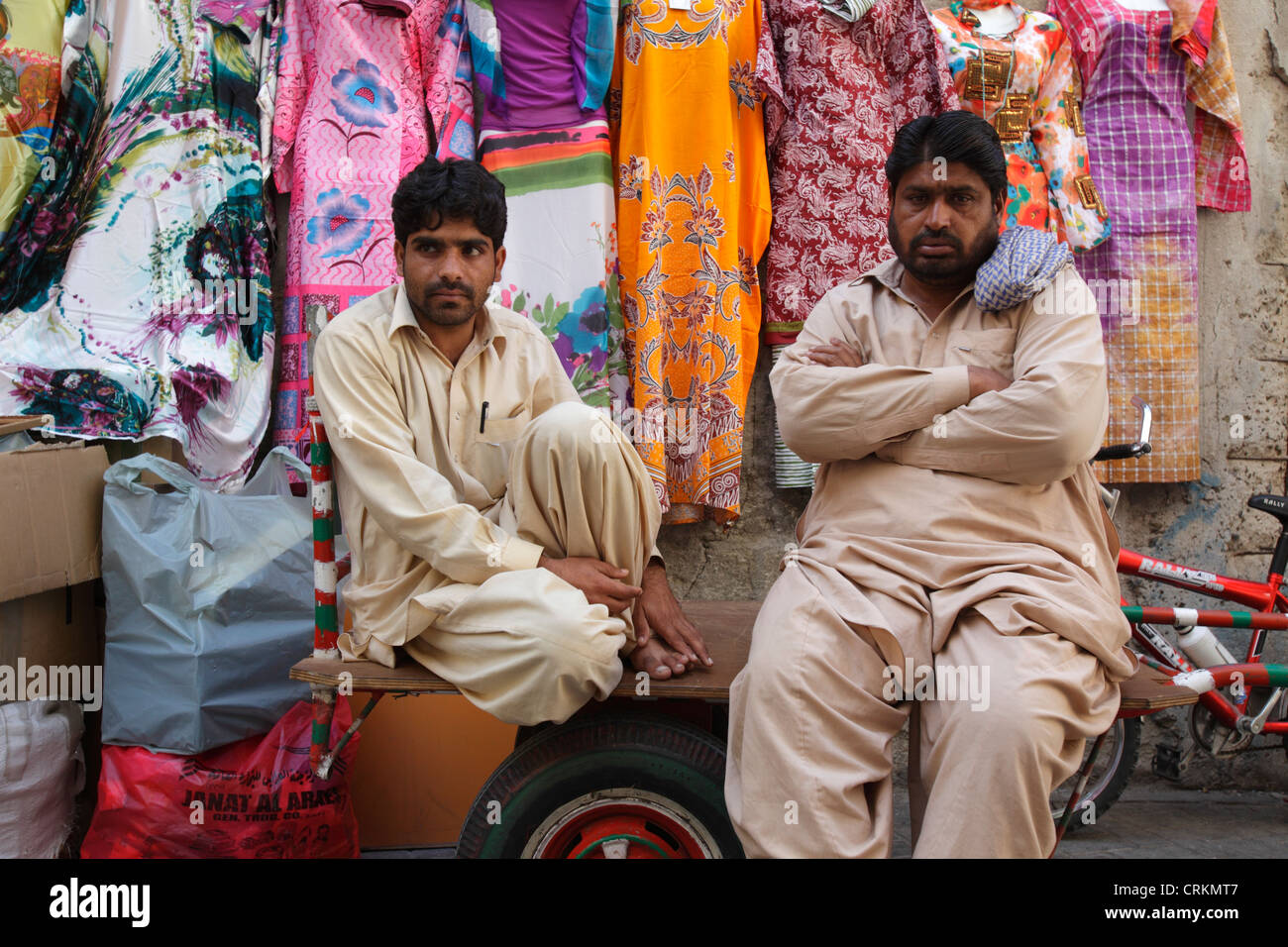 Portrait of two men in Deira, Dubai, United Arab Emirates Stock Photo ...