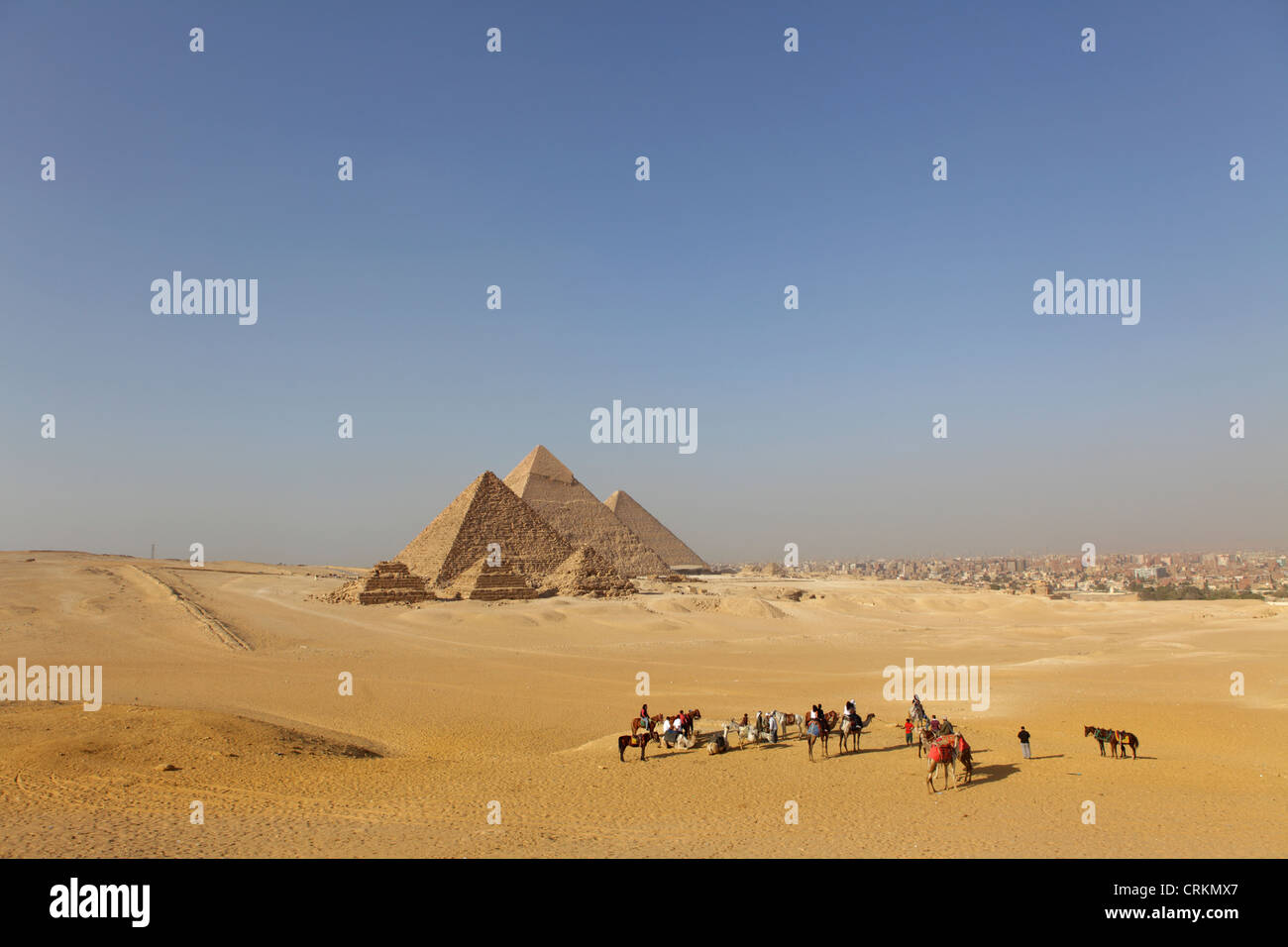Pyramid complex at Giza, Egypt Stock Photo - Alamy