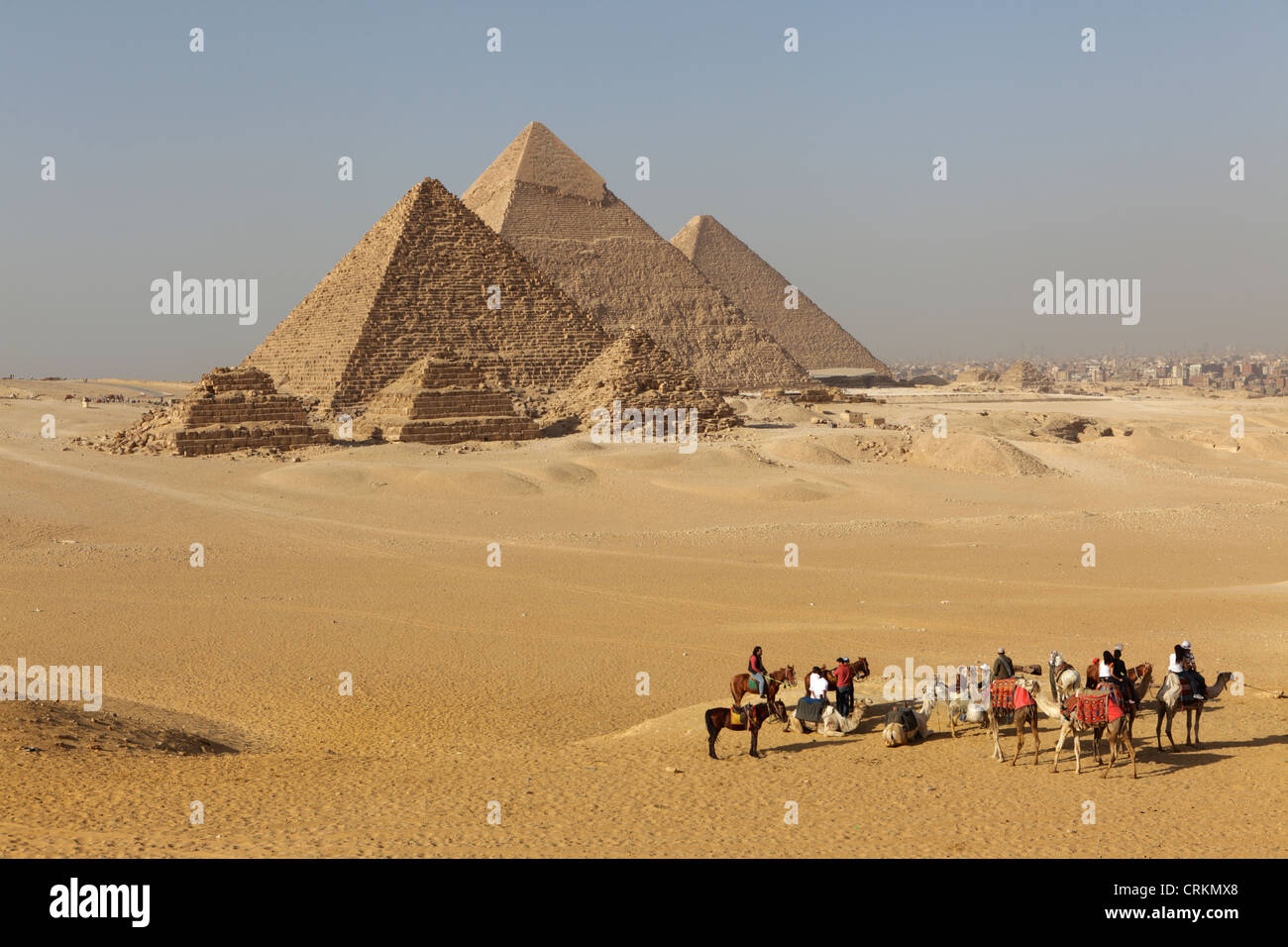 Pyramid complex at Giza, Egypt Stock Photo - Alamy