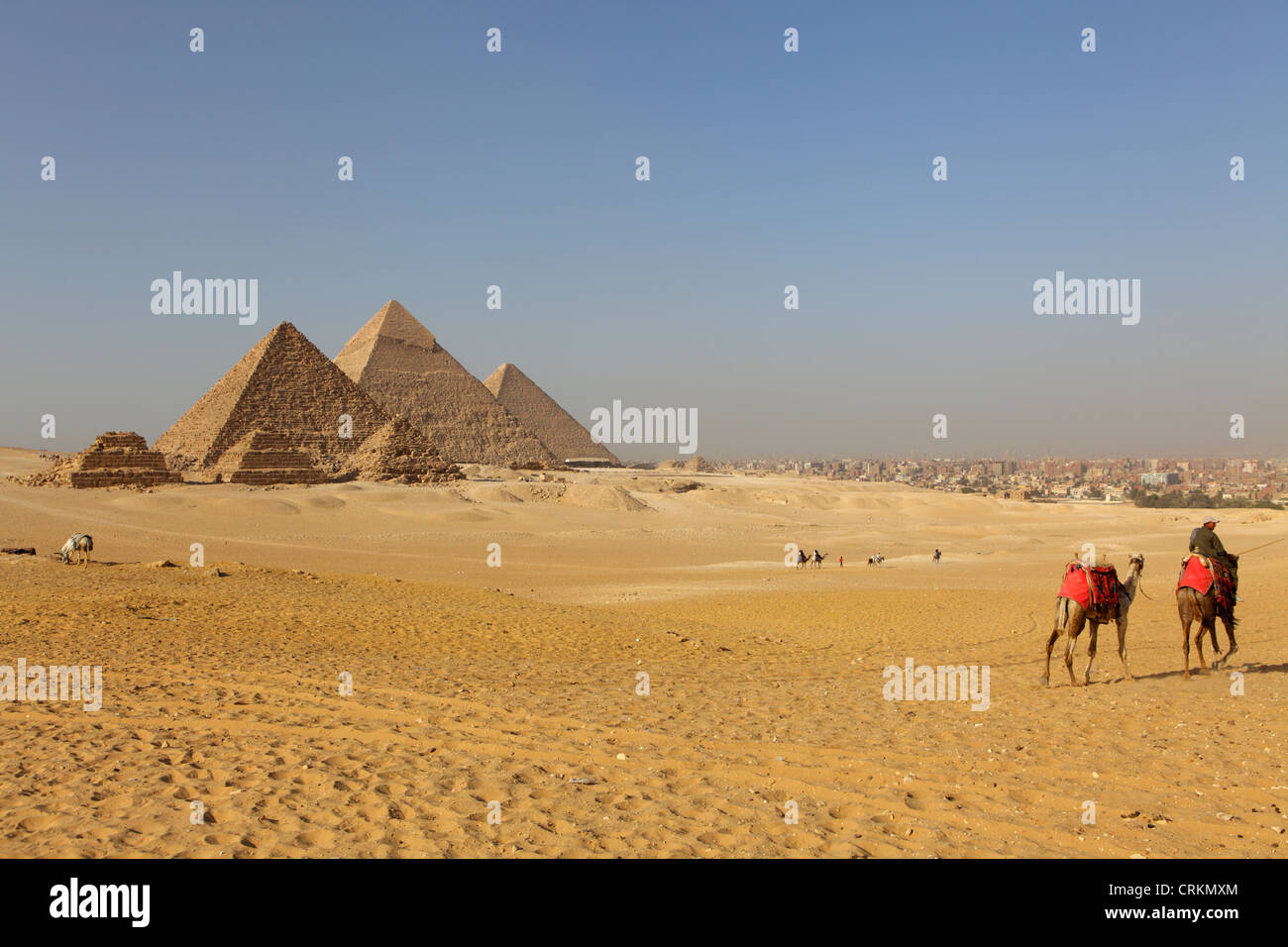 Pyramid complex at Giza, Egypt Stock Photo - Alamy