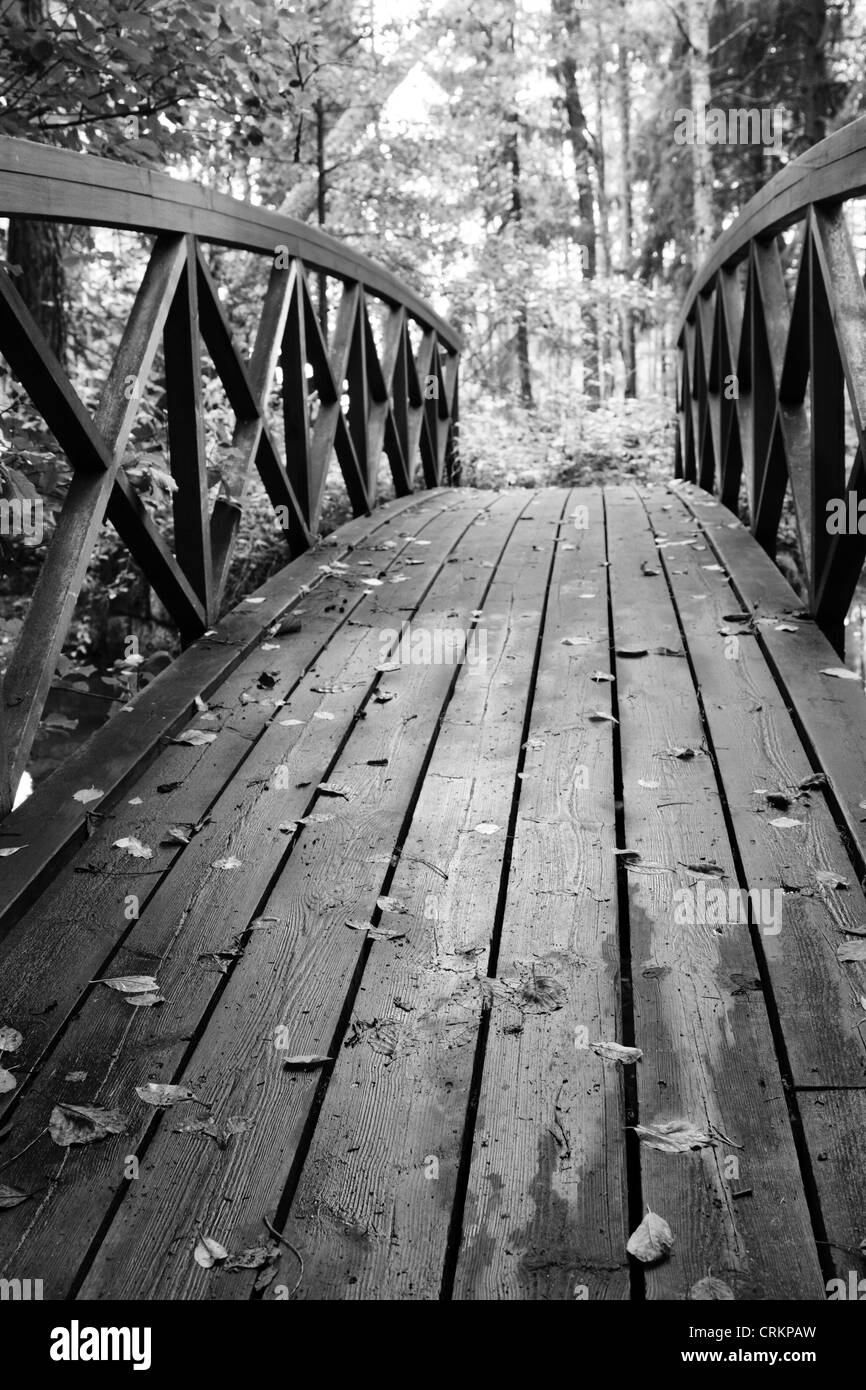 Crossing the foot bridge hi-res stock photography and images - Alamy