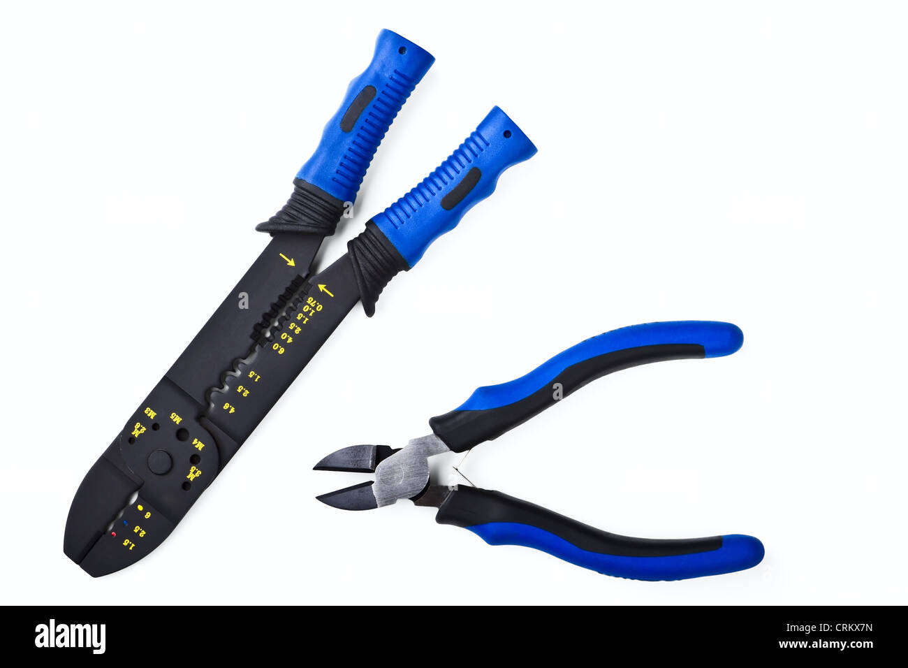 wire stripper isolated on a white background Stock Photo - Alamy