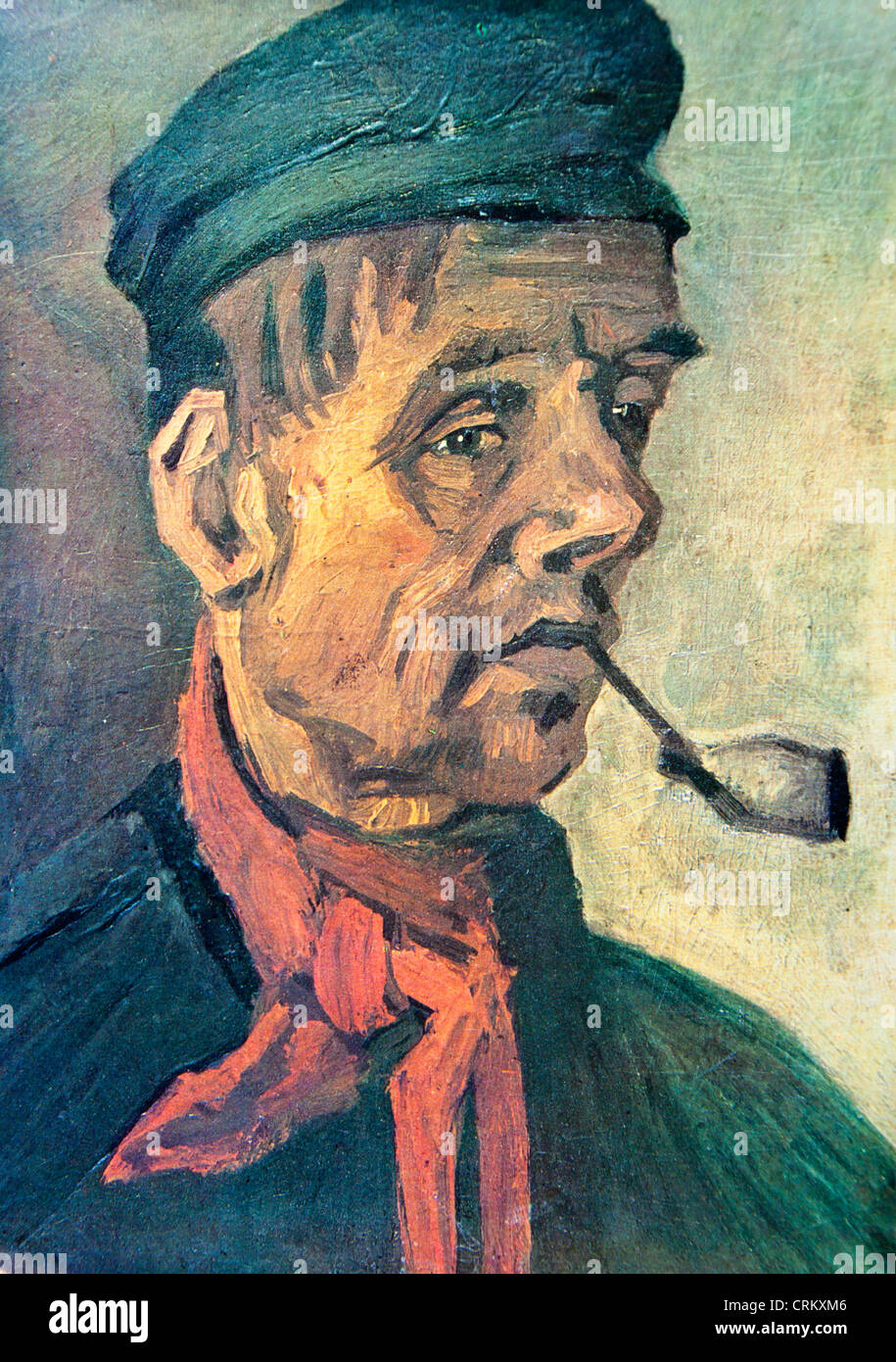Head of a Peasant with Pipe - Van Gogh Stock Photo - Alamy