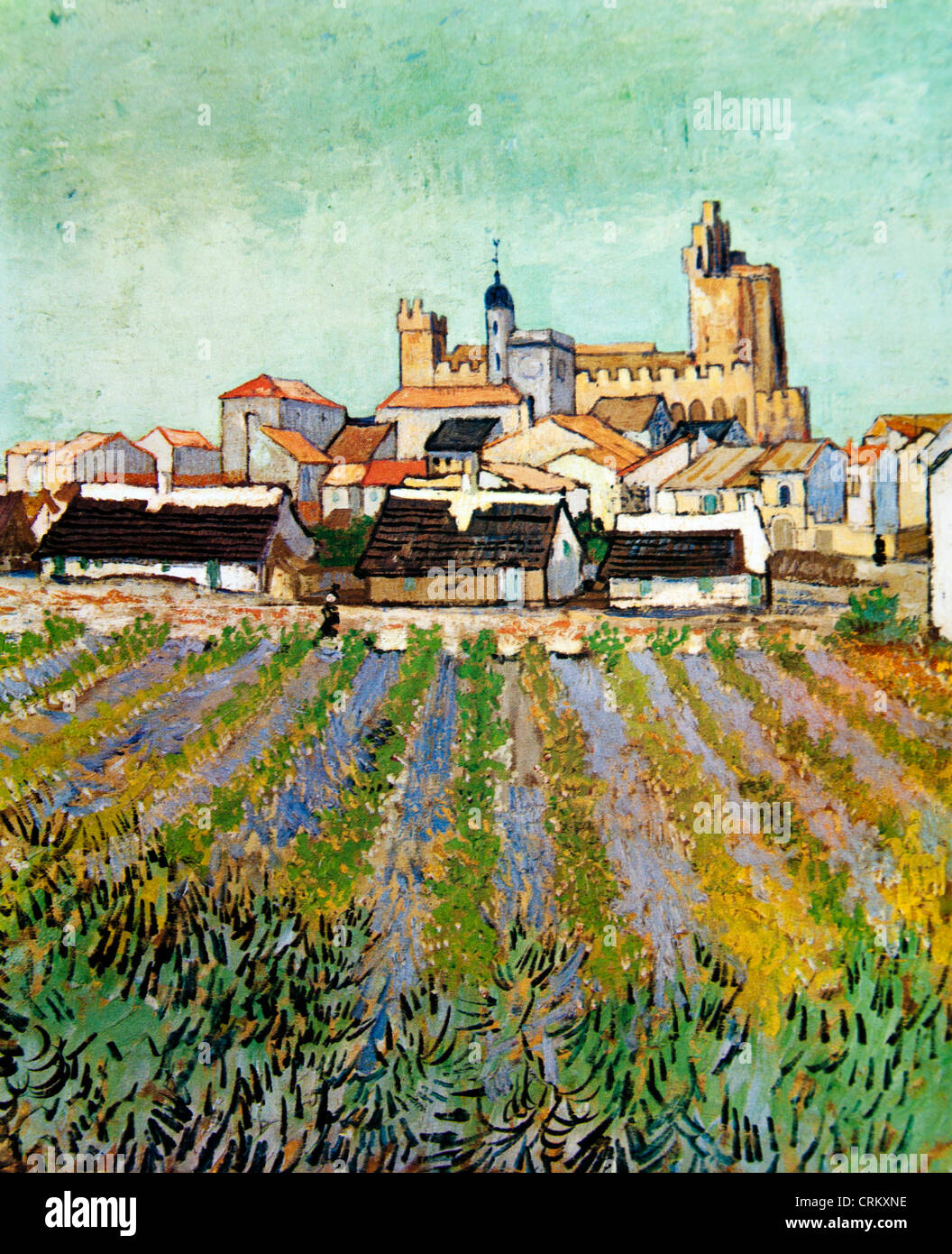 Views of Saintes-Maries - Van Gogh Stock Photo - Alamy