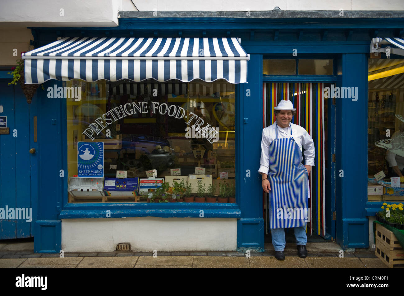 Grocers shop on high street in Presteigne Powys Mid-Wales UK Stock ...