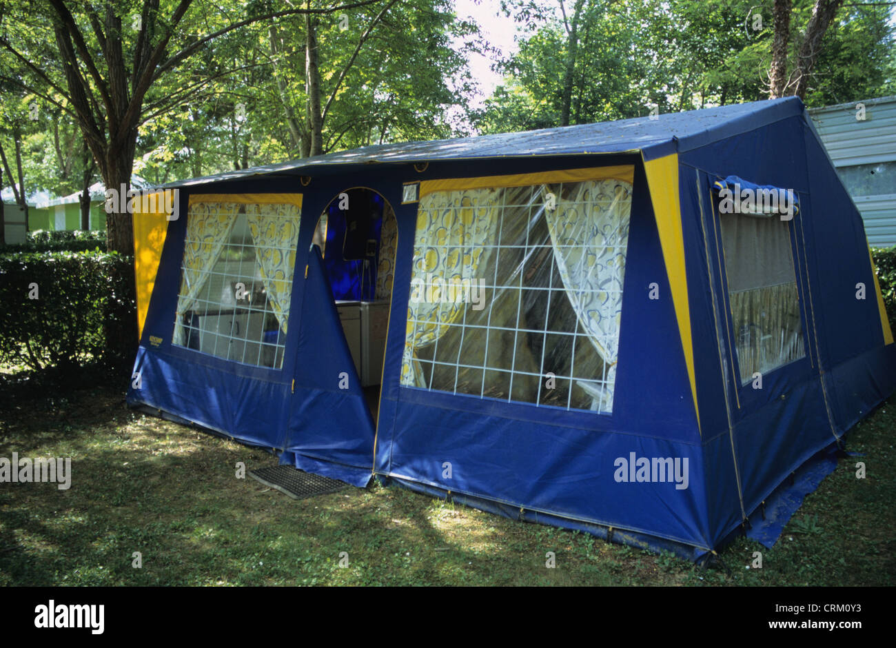 Large tent in camping ground Roussillon Vaucluse France Stock Photo - Alamy