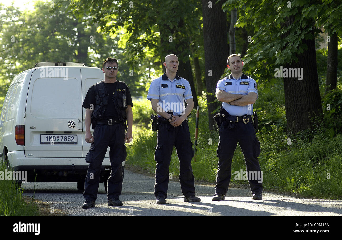 Police patrol meeting citiztens support Jaroslav Sebesta who deadly ...