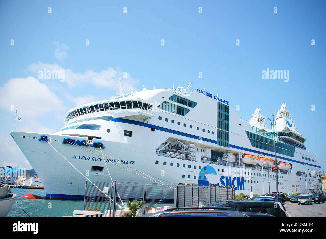 NAPOLEON BONAPARTE ferry ferryboat boat ship Portoferraio port Italy ...