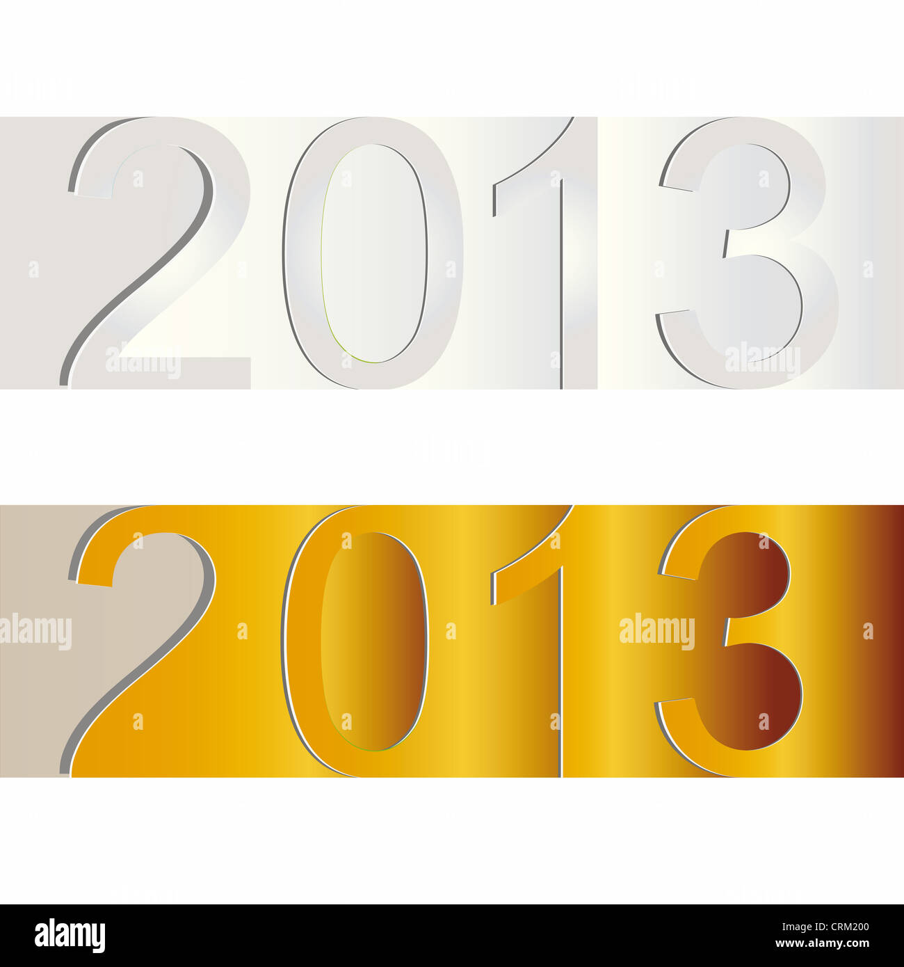 Cute and colorful sticker on New Year 2013 Stock Photo - Alamy