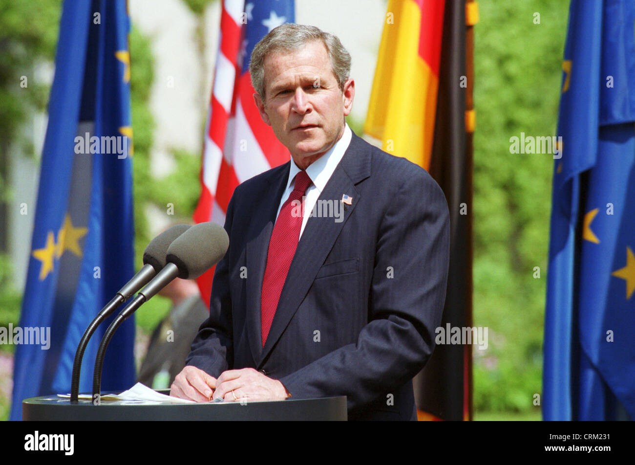 George w bush state visit hi-res stock photography and images - Alamy