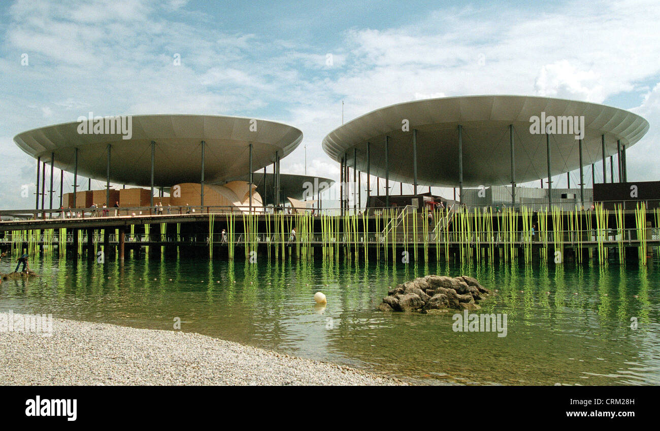 The pebbles of the Expo 2002 Arteplage in Neuchatel Stock Photo - Alamy