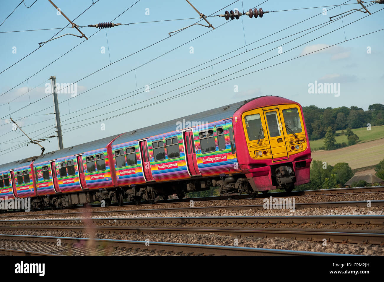 Passenger train in First Capital Connect special Thameslink livery ...