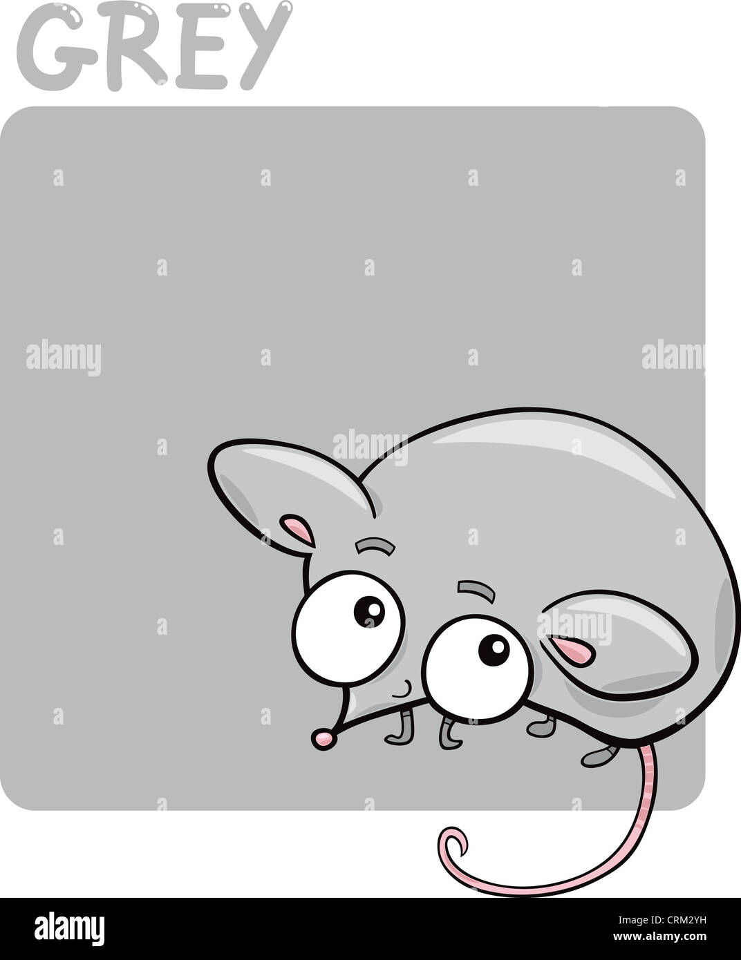 Cartoon Illustration of Color Grey and Mouse Stock Photo - Alamy