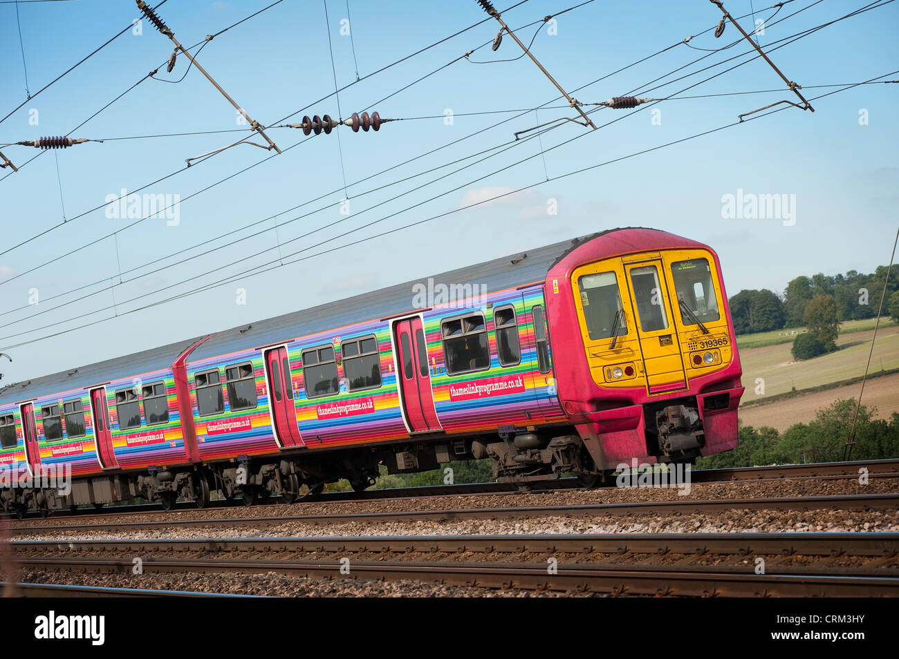 Passenger train in First Capital Connect special Thameslink livery ...