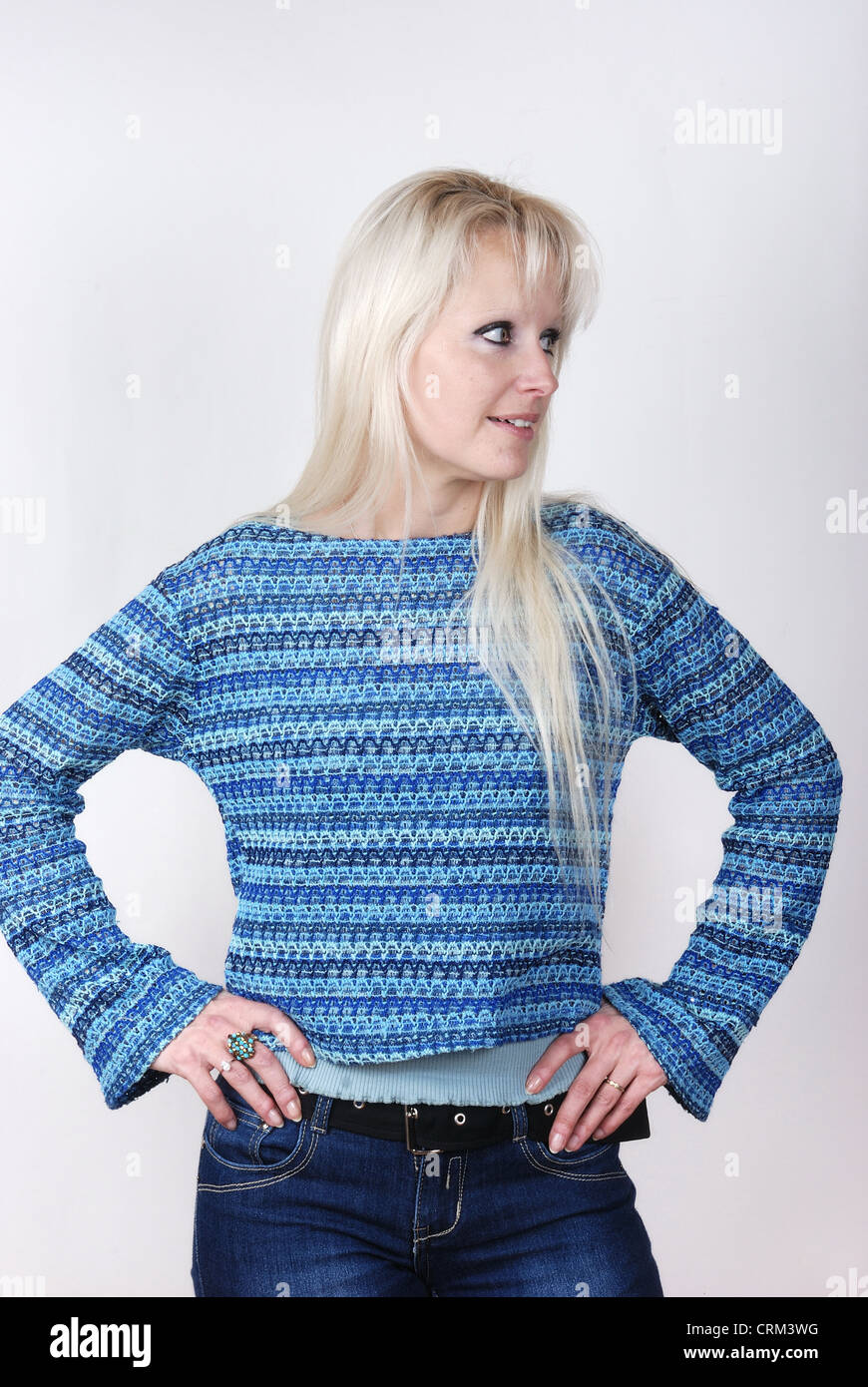 Woman looking somewhere Stock Photo - Alamy