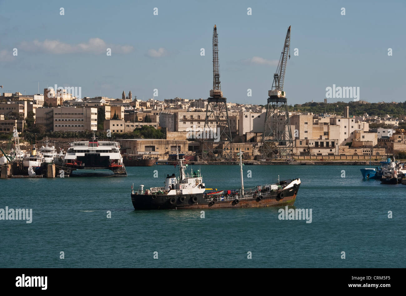 The dockyard in the Grand Harbour, Malta Stock Photo - Alamy