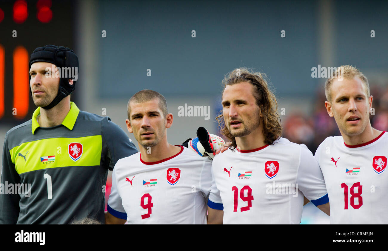 Petr Cech Jan Rezek Petr Jiracek Daniel Kolar Friendly soccer match ...