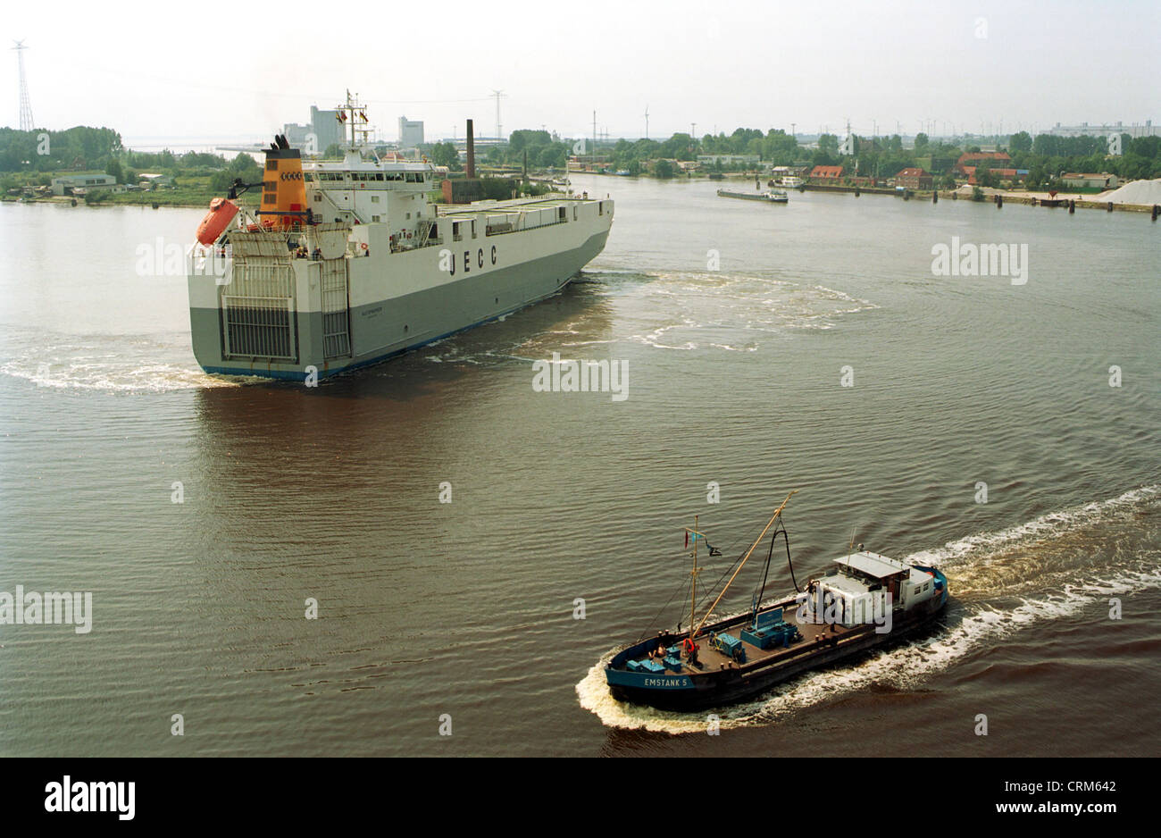 Emden, view over the river port of Emden Stock Photo - Alamy
