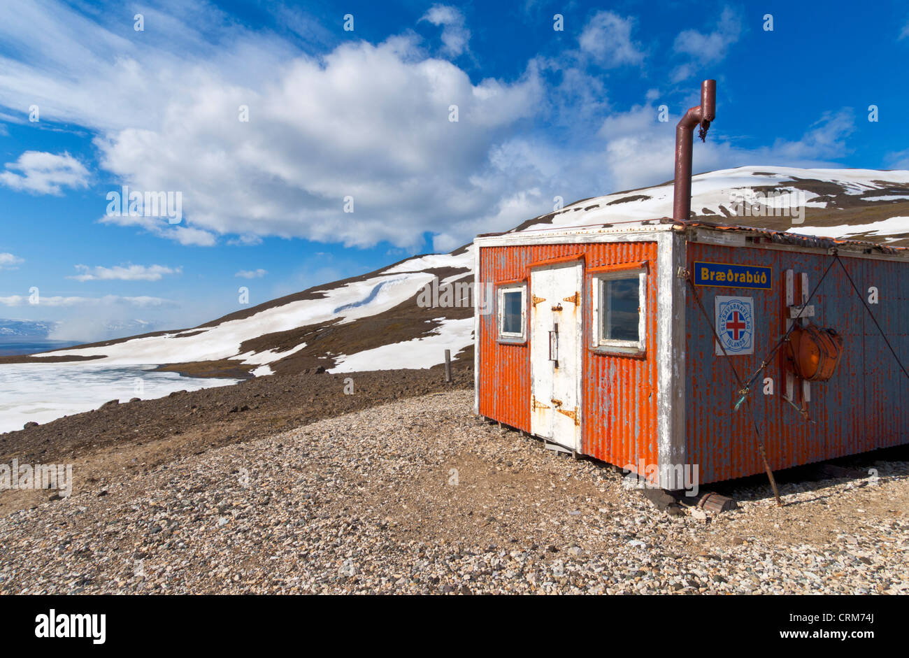 Emergency mountain hut near Borgarfjordur eystri Bakkagerdi North east ...