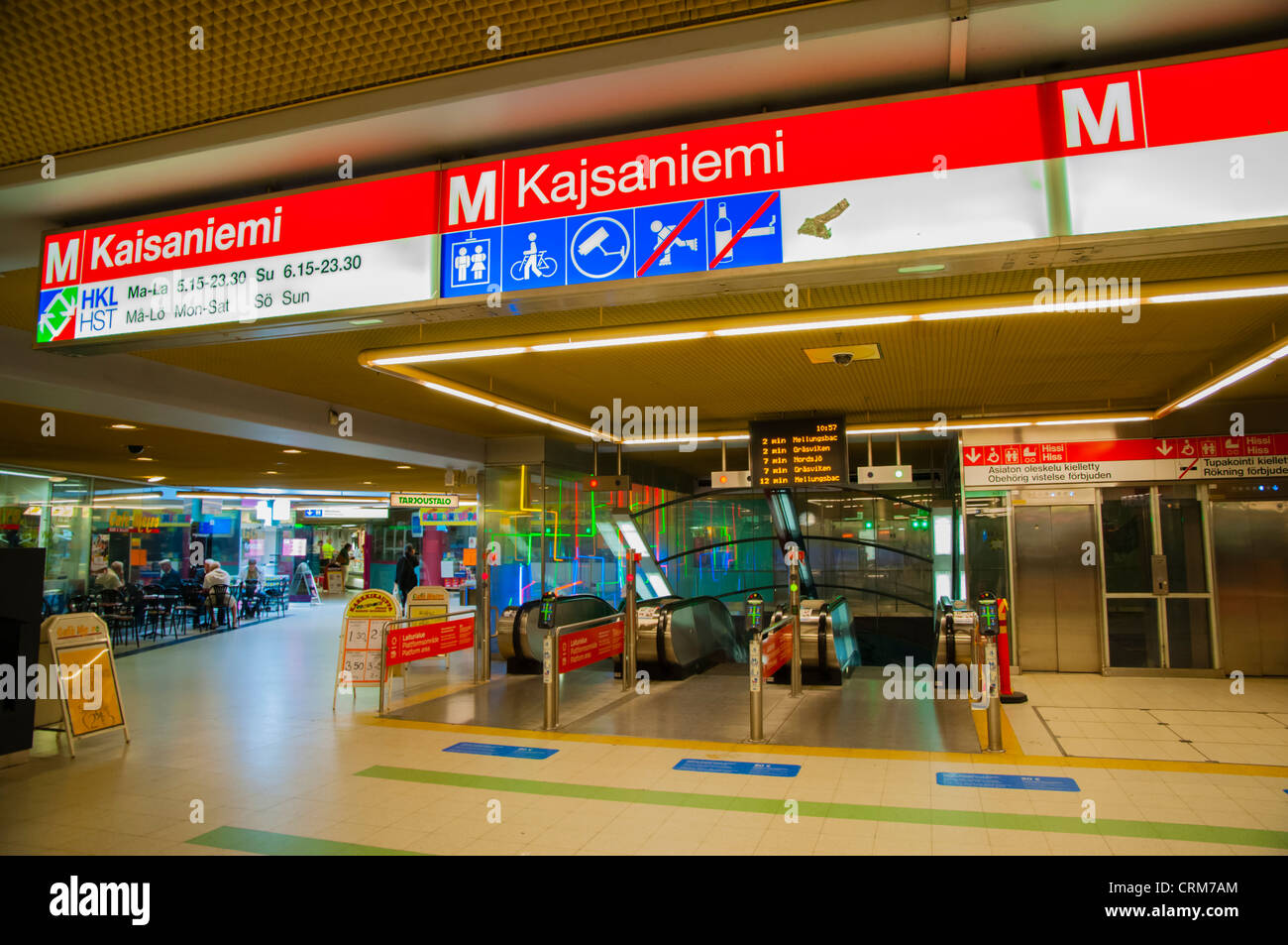 Kaisaniemi metro station interior central Helsinki Finland Europe Stock ...