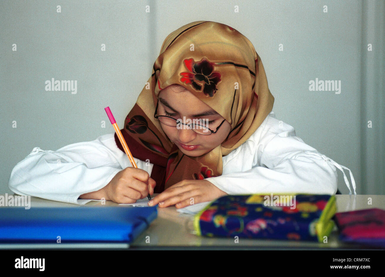 Turkish student in the classroom Stock Photo - Alamy