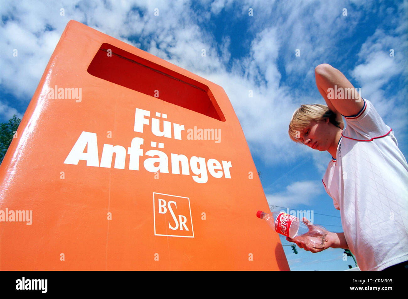 Waste bin oversized BSR in Berlin Stock Photo - Alamy