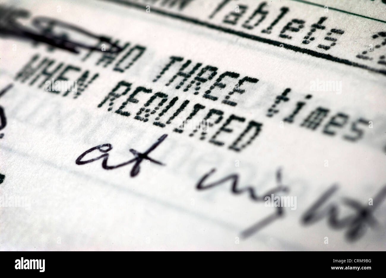 Medicine packet instruction hi-res stock photography and images - Alamy