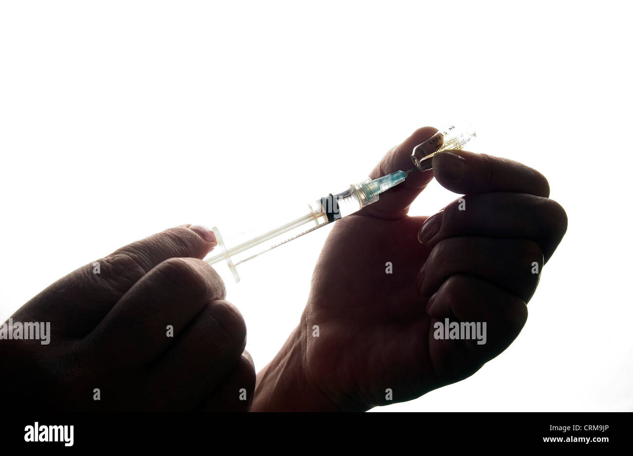 injection of analgesia for cancer sufferers Stock Photo - Alamy