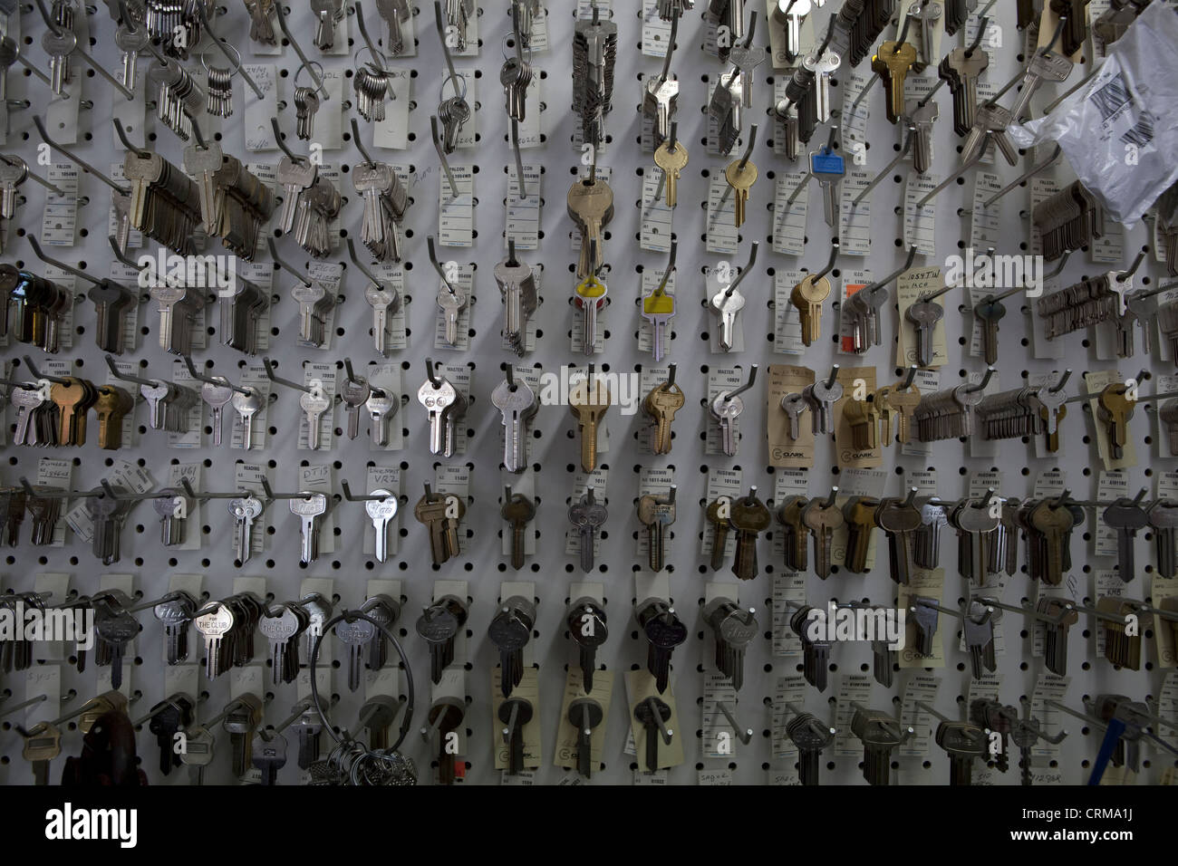 Large group of keys on display in store Stock Photo - Alamy