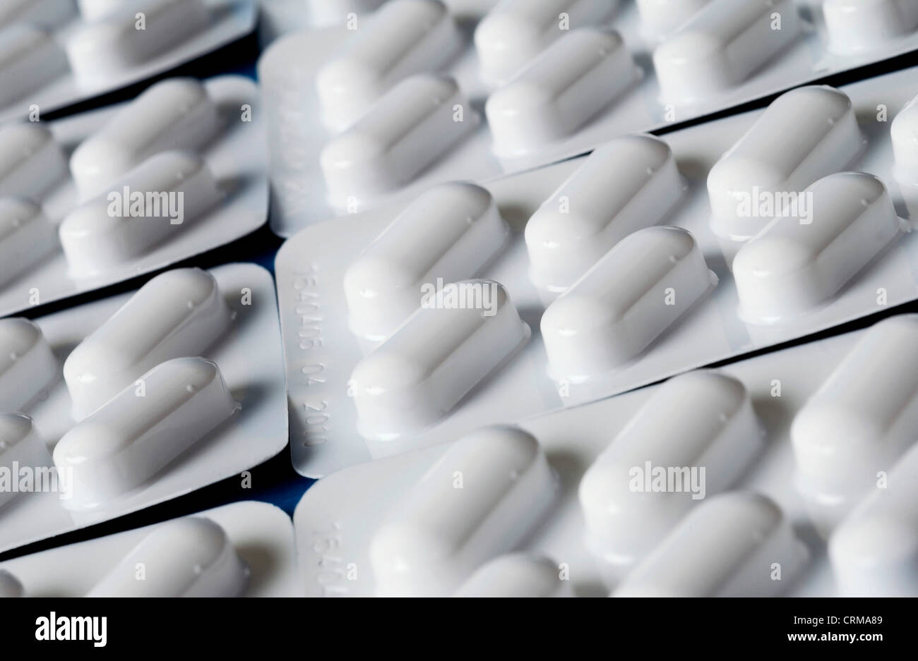 Back of a tablet packet Stock Photo - Alamy