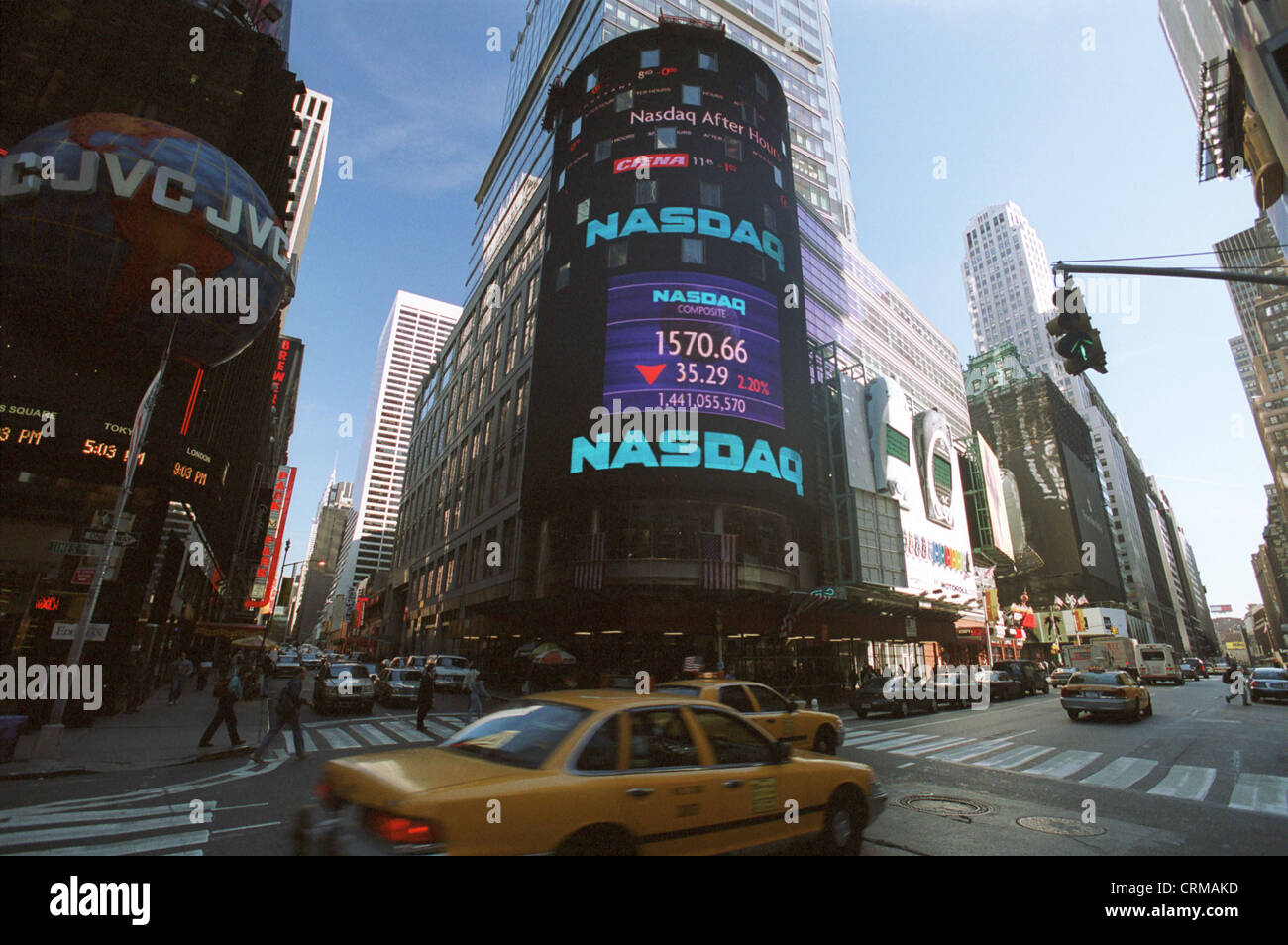 The NASDAQ in Times Square Stock Photo - Alamy