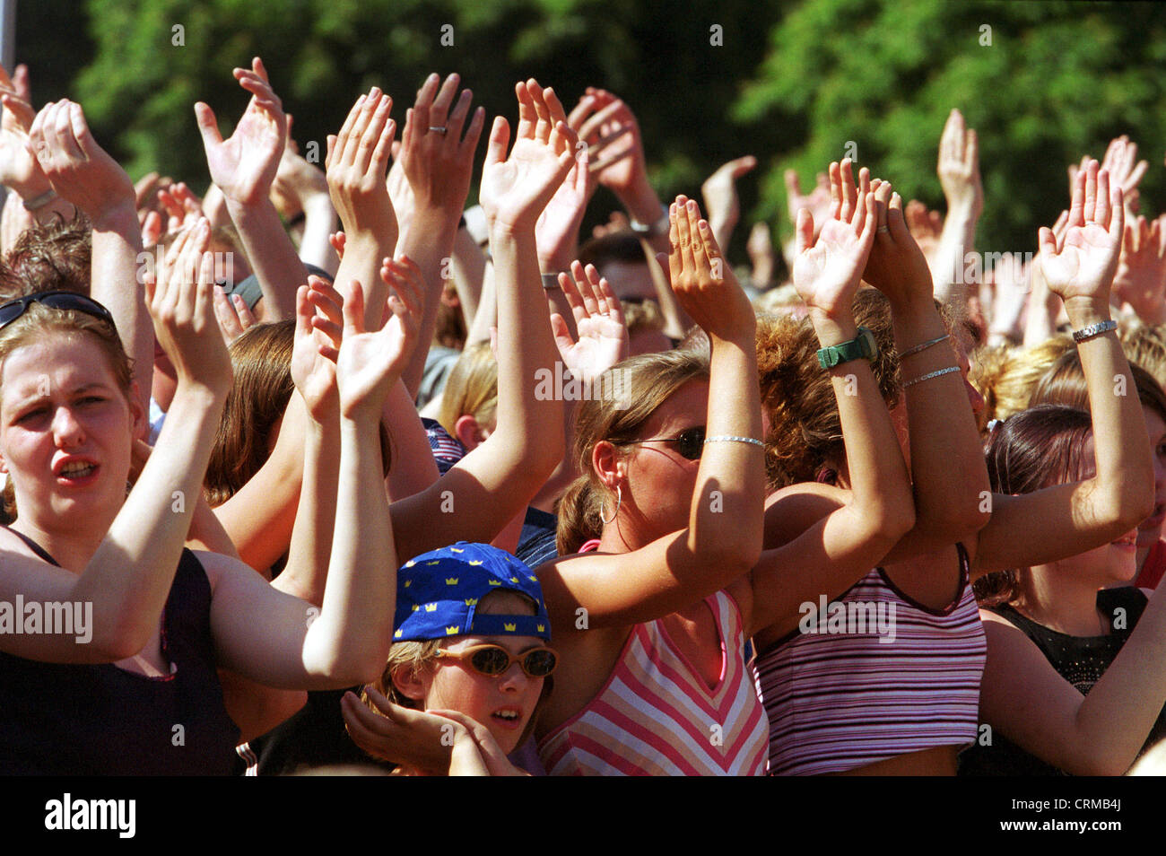 Fans at an open air event Stock Photo - Alamy