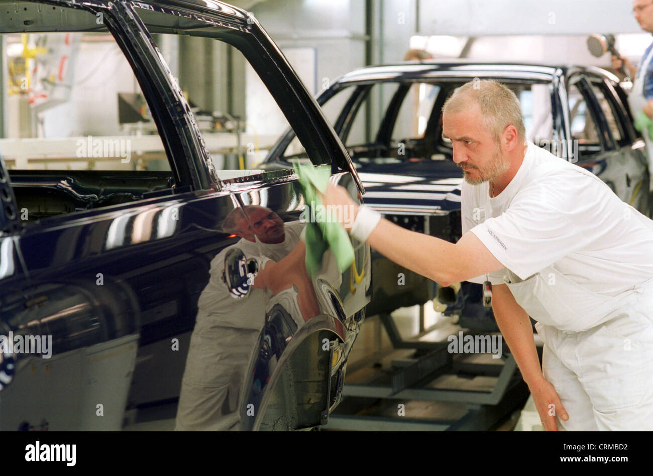 Automobile production at Volkswagen AG at the Emden plant Stock Photo ...