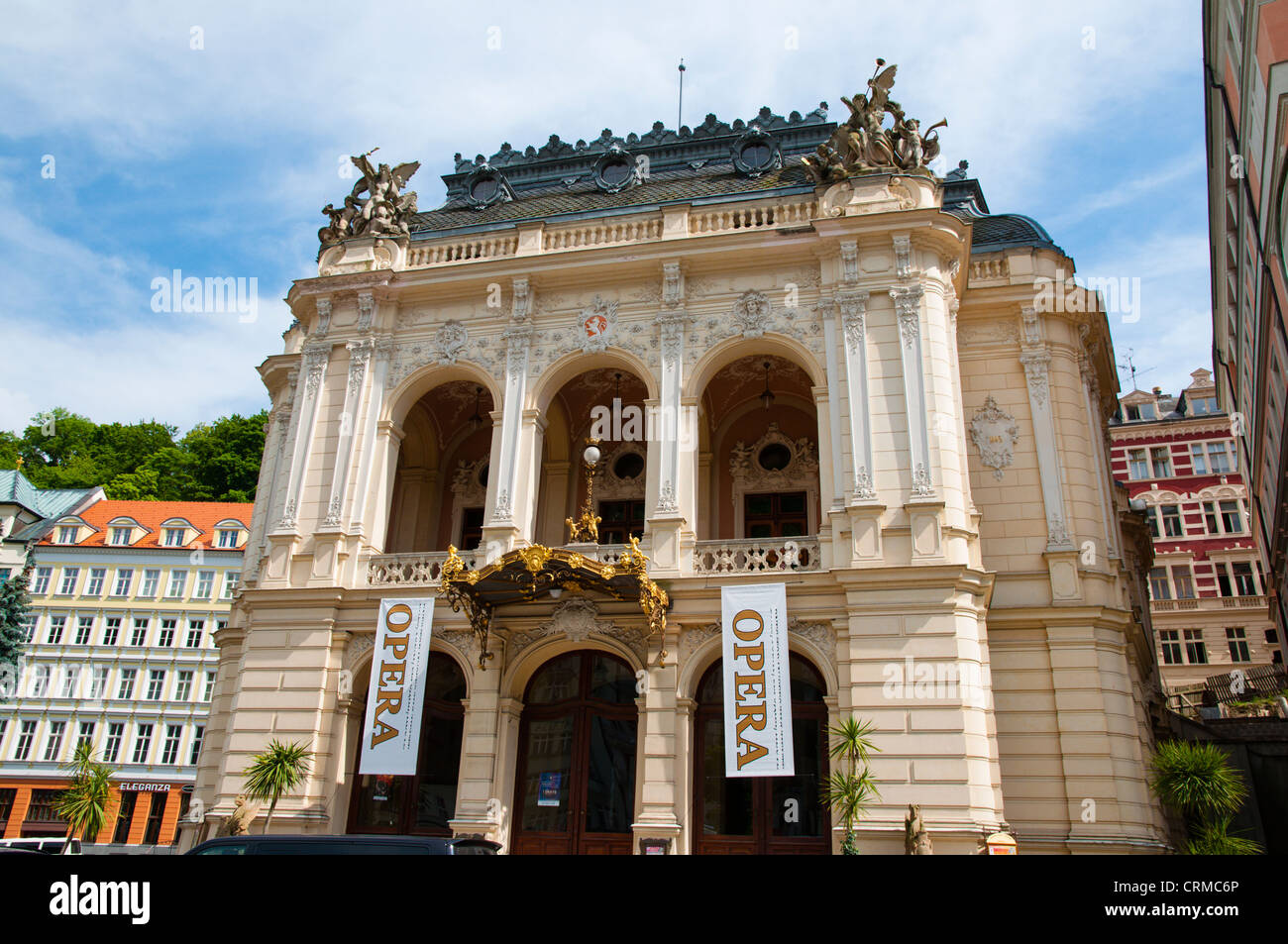 Town theatre and opera house Karlovy Vary spa town Czech Republic ...