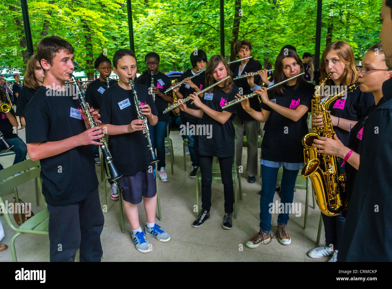World Music Day, Paris, France, French High School Students Performing ...