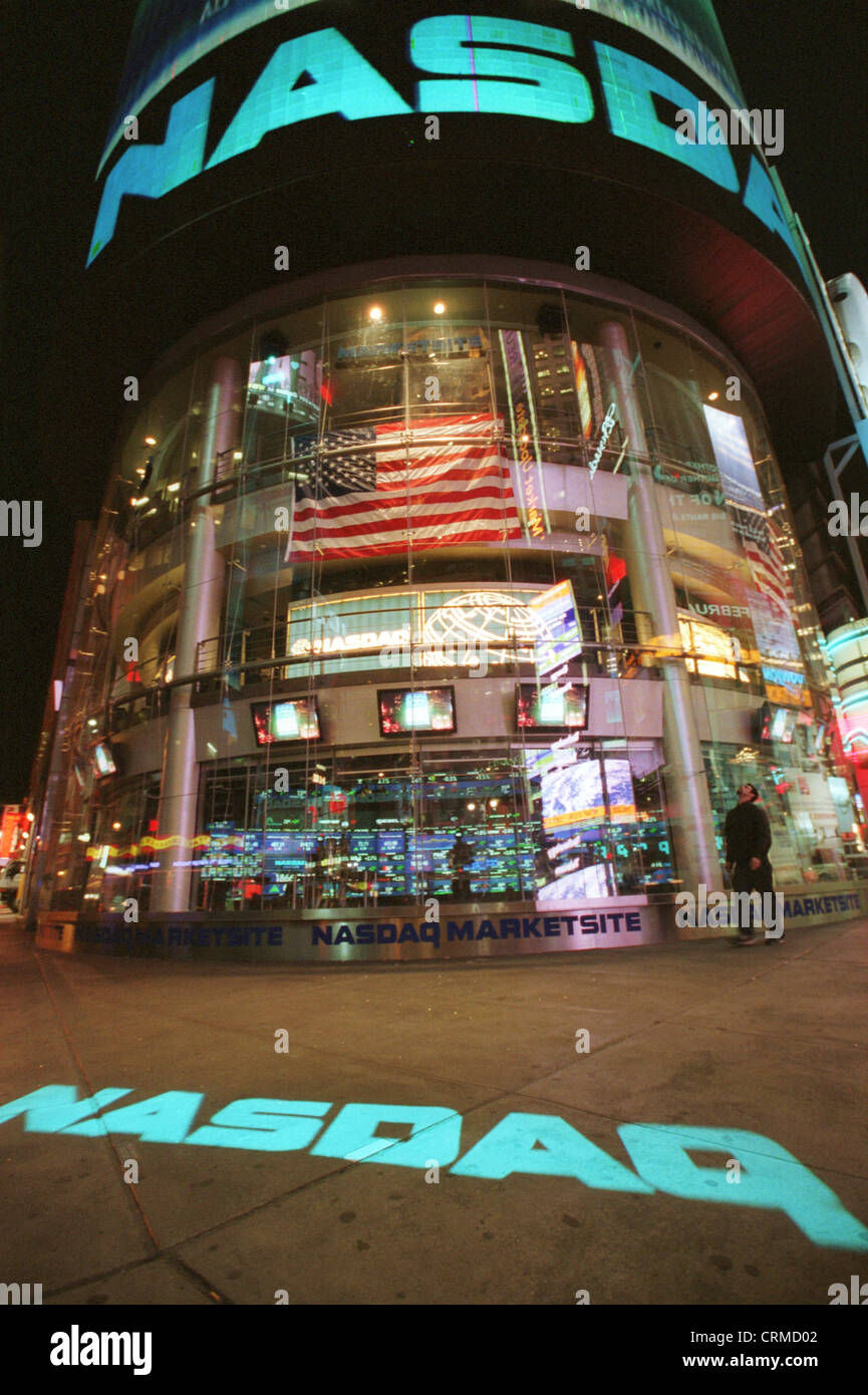 The NASDAQ in Times Square Stock Photo - Alamy