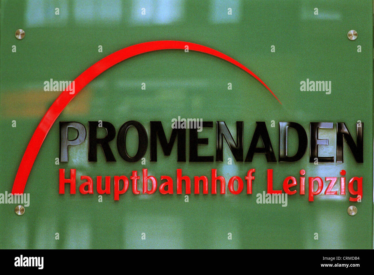Logo of the promenades in Leipzig Hauptbahnhof Stock Photo - Alamy