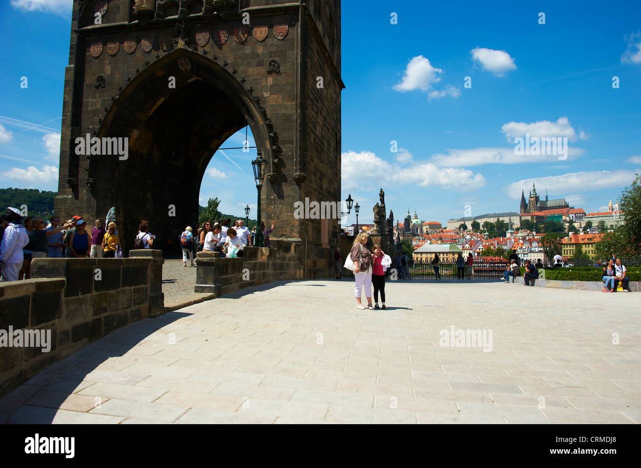 Tourists at Charles Bridge, Prague, Czech Republic Stock Photo - Alamy