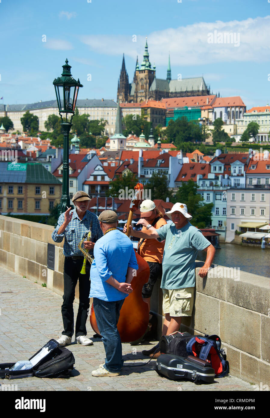 Tourists at Charles Bridge, Prague, Czech Republic Stock Photo - Alamy