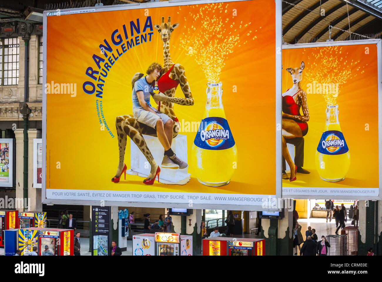 Paris, France, Large Crowd of People, French Soft drink ("orangina ...