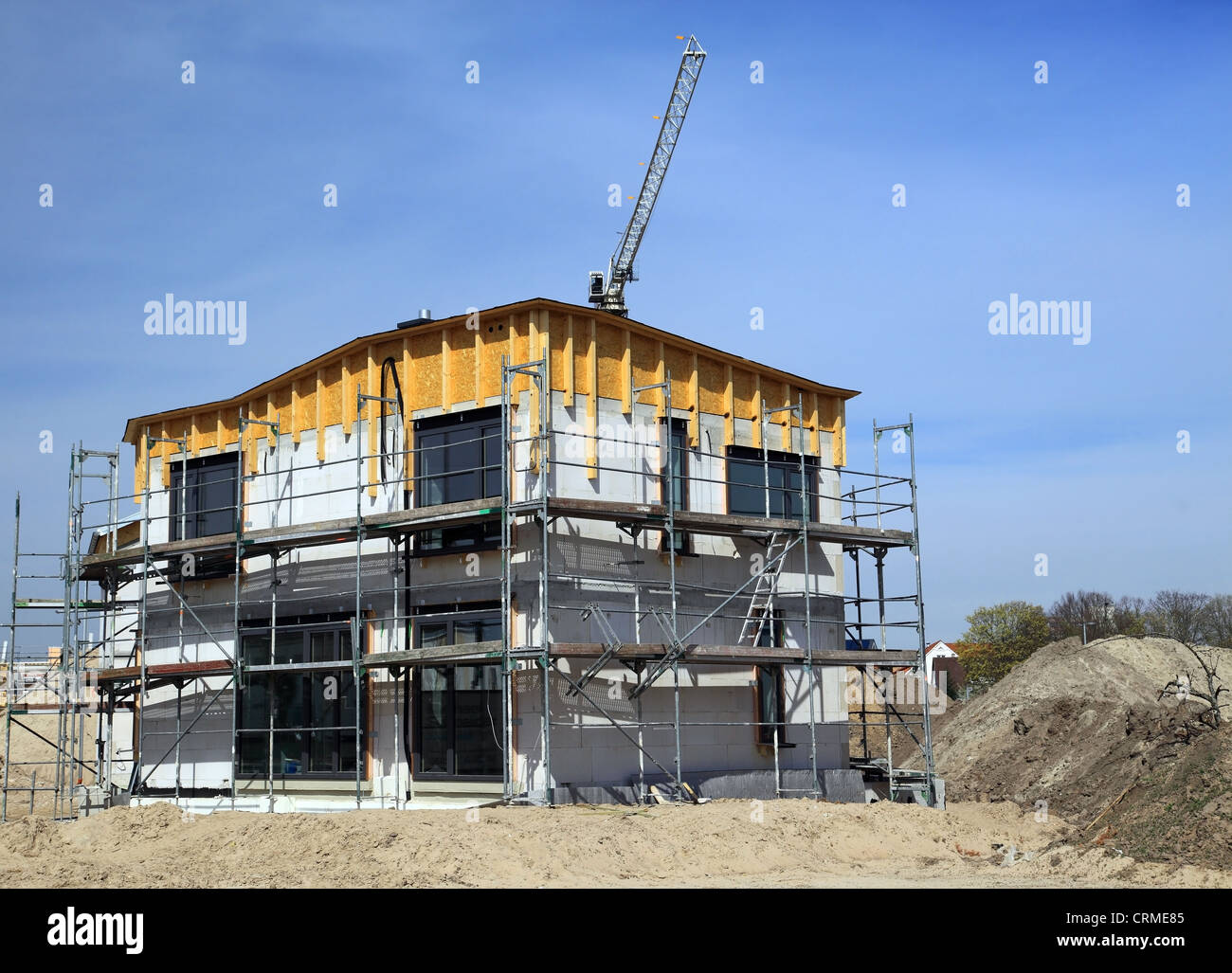 New family house under construction Stock Photo - Alamy