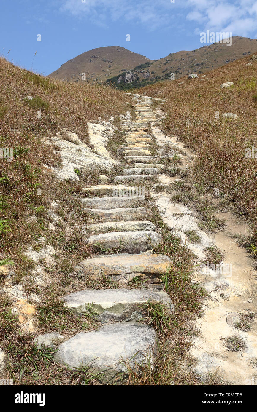 Stone path in the mountains Stock Photo - Alamy