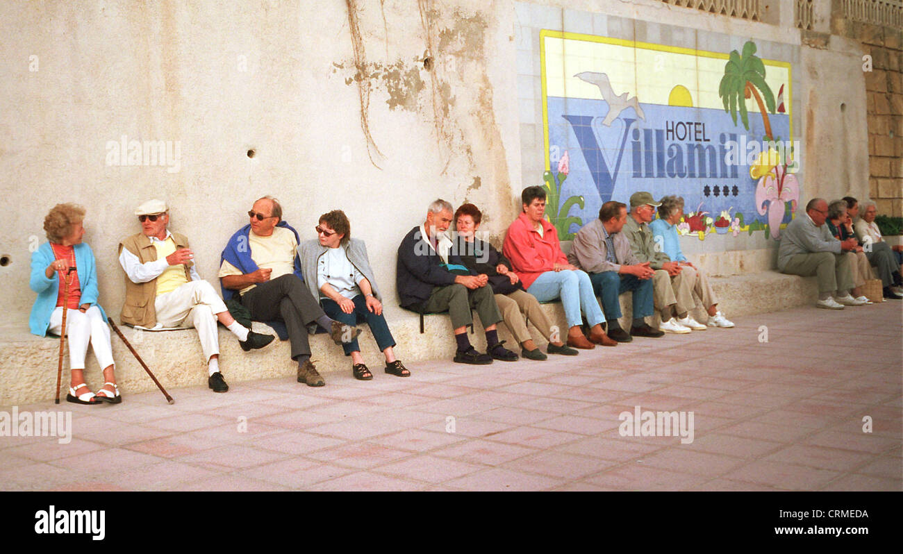 German pensioners in Mallorca Stock Photo - Alamy