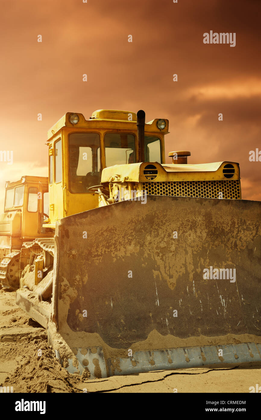 Bulldozer at work Stock Photo - Alamy