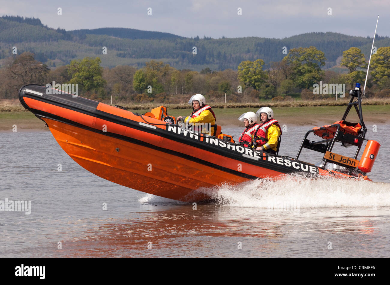 Nith Inshore Rescue independent lifeboat practising just of Glencaple ...